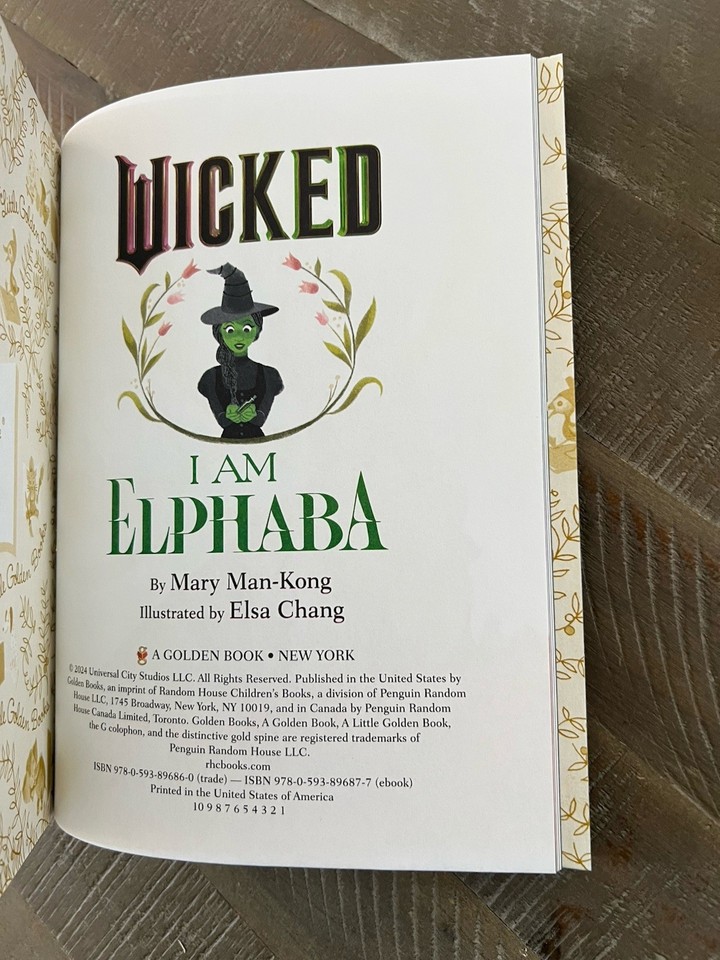 2024 Little Golden Book Wicked: I Am Elphaba 1st Edition BRAND NEW ...