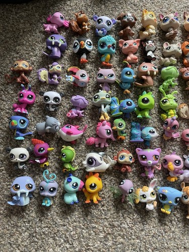 Littlest Pet Shop LPS Huge Lot Of 122 Pets From Various Generations ...