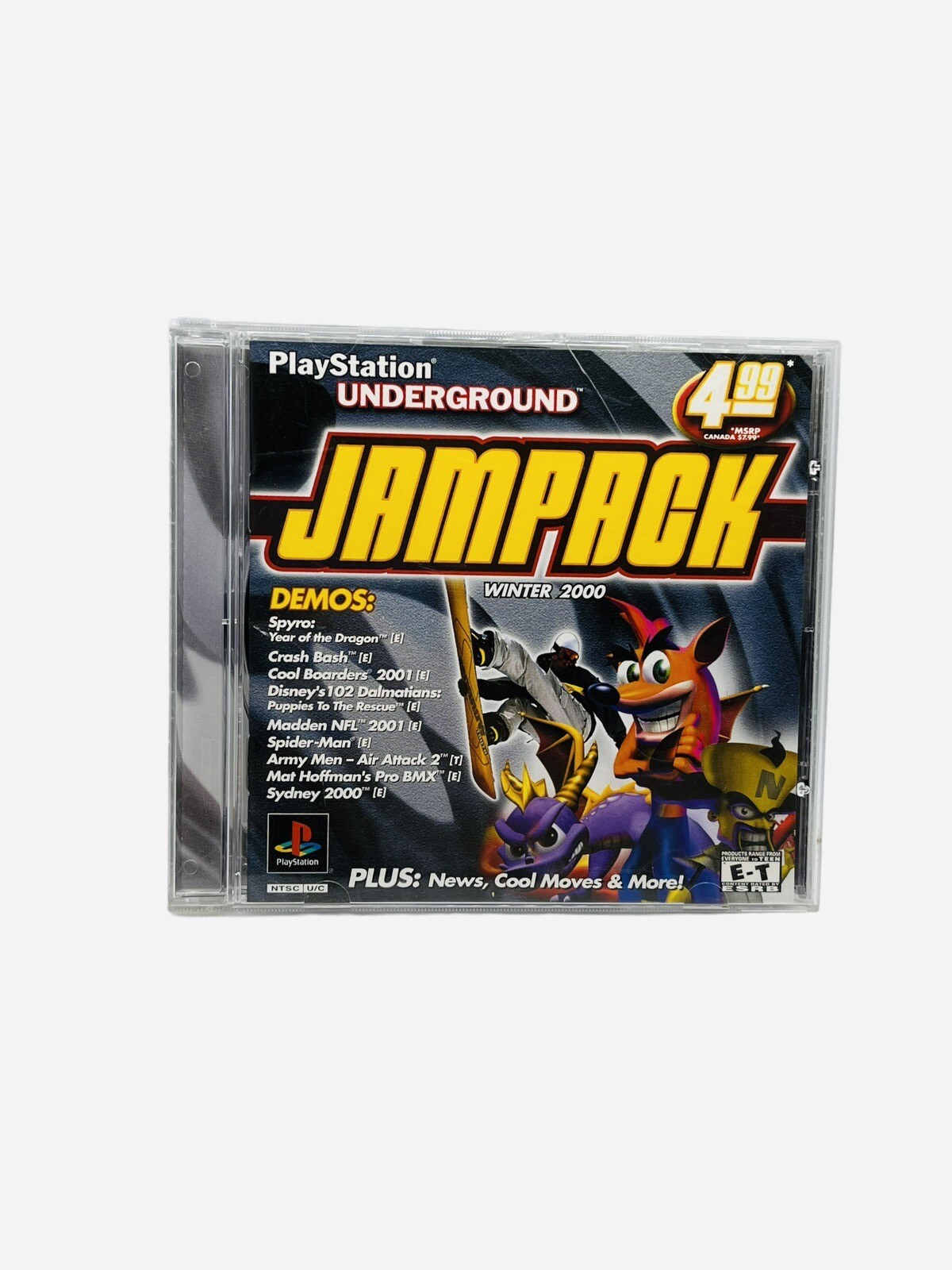 PlayStation Underground Jampack Sony PS1 Demo Disc SPYRO CRASH SPIDER ...