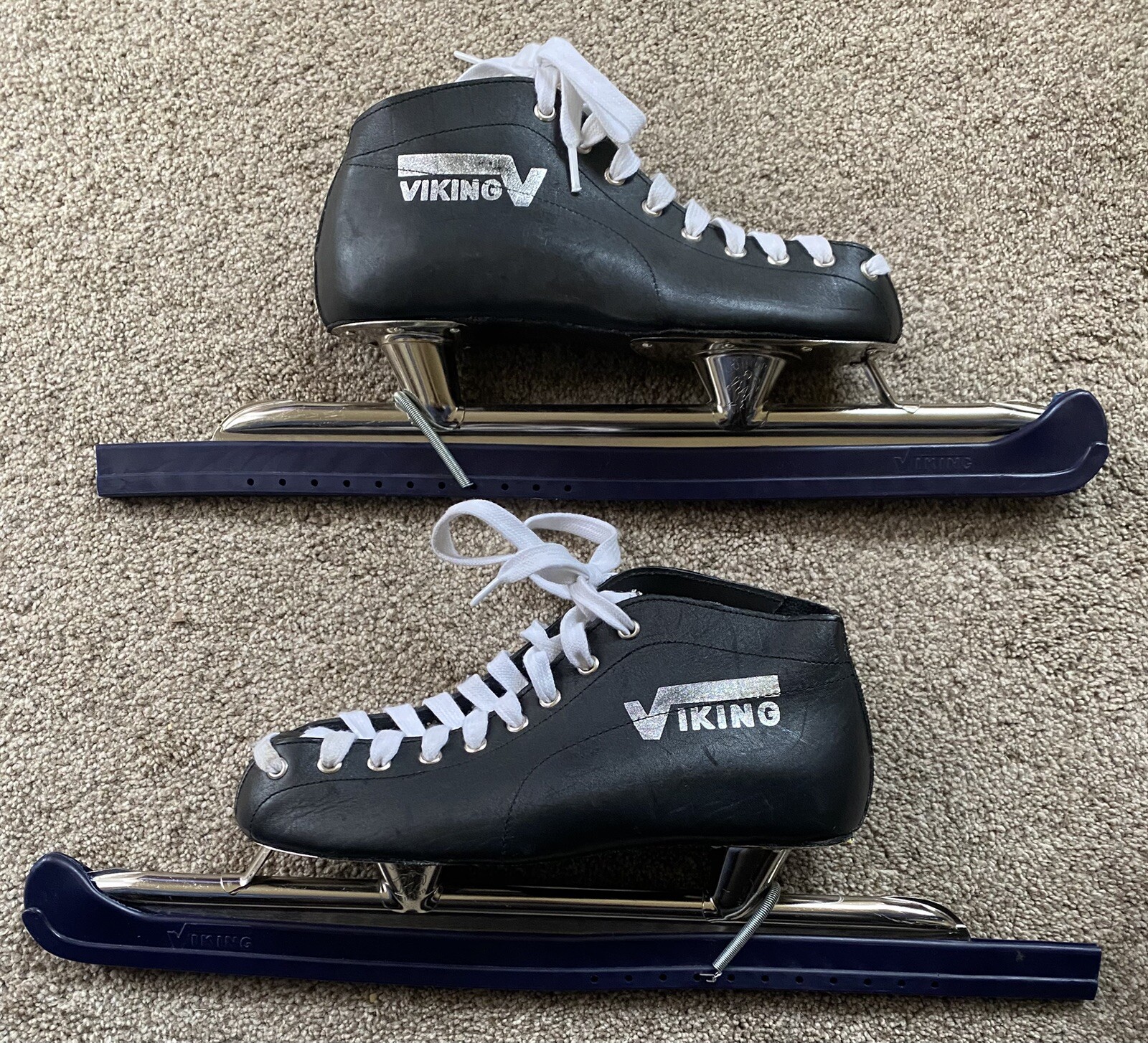 Vintage Leather Viking Junior Dutch Long Distance Ice Speed Skates Size ...