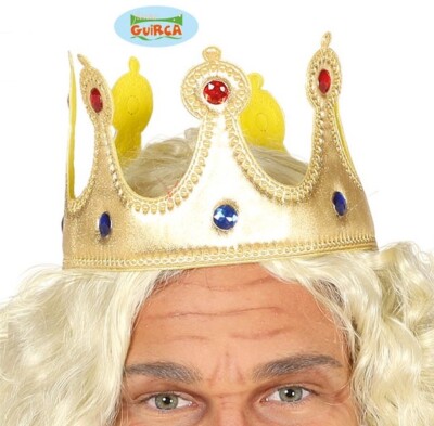 Adult Fancy Dress Kings Crown Queen King Jewelled Crown New fg | eBay UK