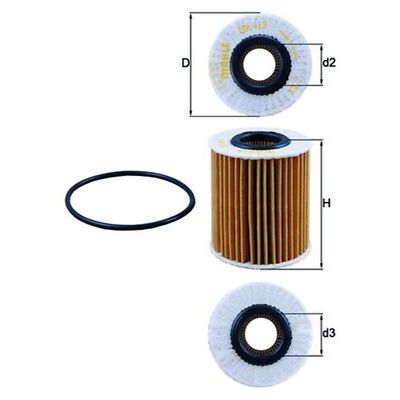 Oil Filter For Toyota RAV4 D4d 4WD Mahle 0415231020 0415231040 ...