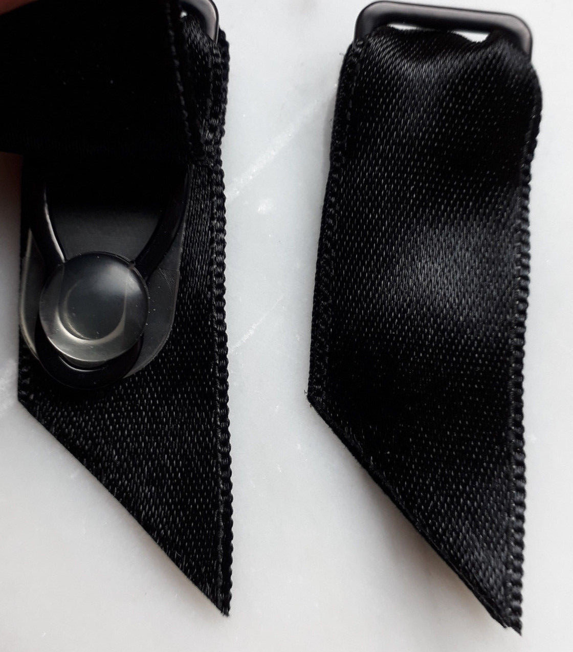 2 Strumpfhalter Klemme Strapshalter Korsett Clip Satinband diverse ...