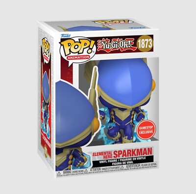 Funko POP Yu-Gi-Oh! Elemental Hero Sparkman Game Stop Exclusive 1873 +Protector | eBay