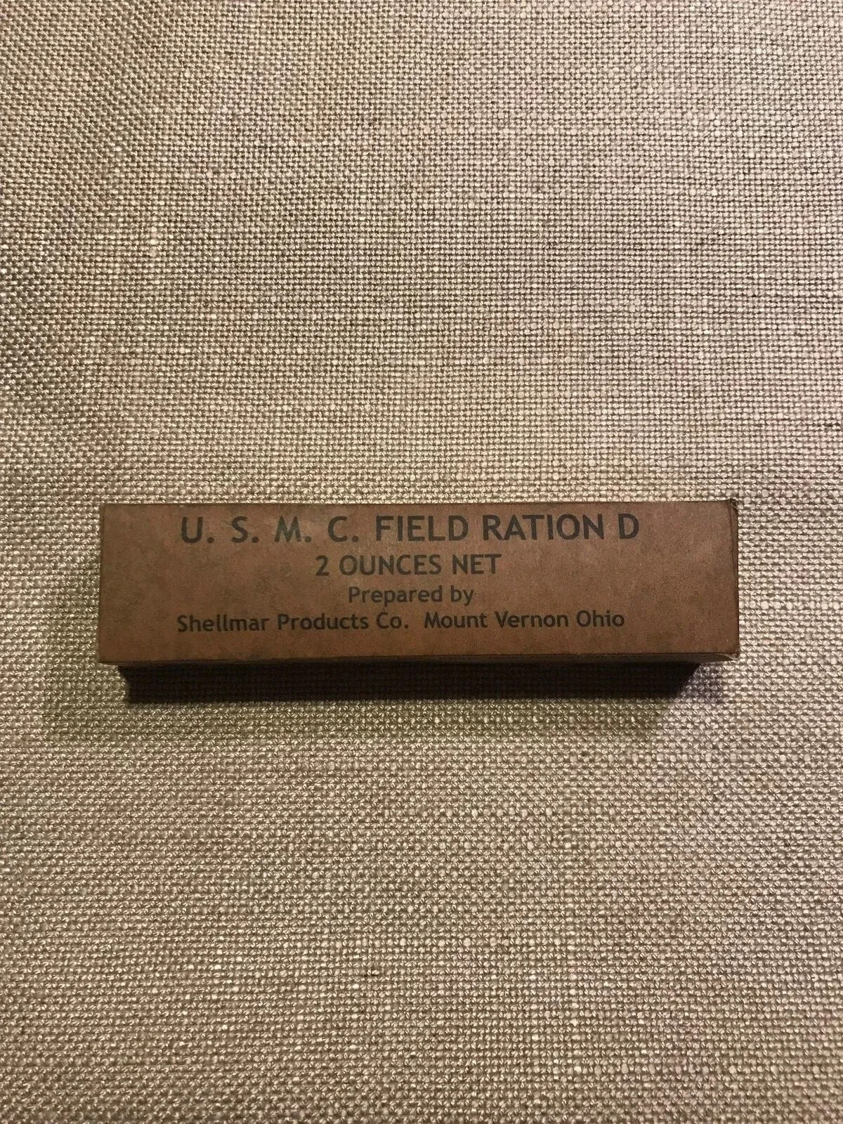 WWII USMC Chocolate D-Bar 2 oz. Shellmar Aviation survival pack | eBay