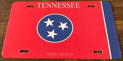 Tennessee State Flag Booster License Plate Thick PLASTIC | eBay