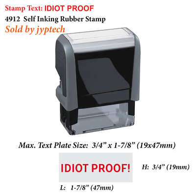 Idiot Proof! - Trodat 4912 Self Inking Rubber Stamp | eBay