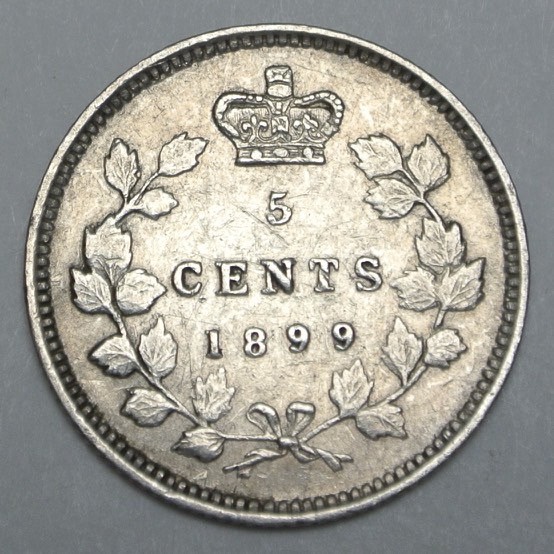 OLD CANADIAN COIN 1899 - 5 CENTS - .925 SILVER - Victoria - Nice | eBay