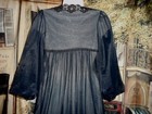 USA Small Black 2pc Peignoir Set Robe Gown Chiffon Billow Slv Crystal ...