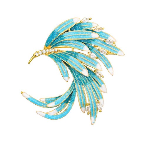 Phoenix Fashion Brooches Gradient Phoenix Tail Brooch Pins Phoenix ...