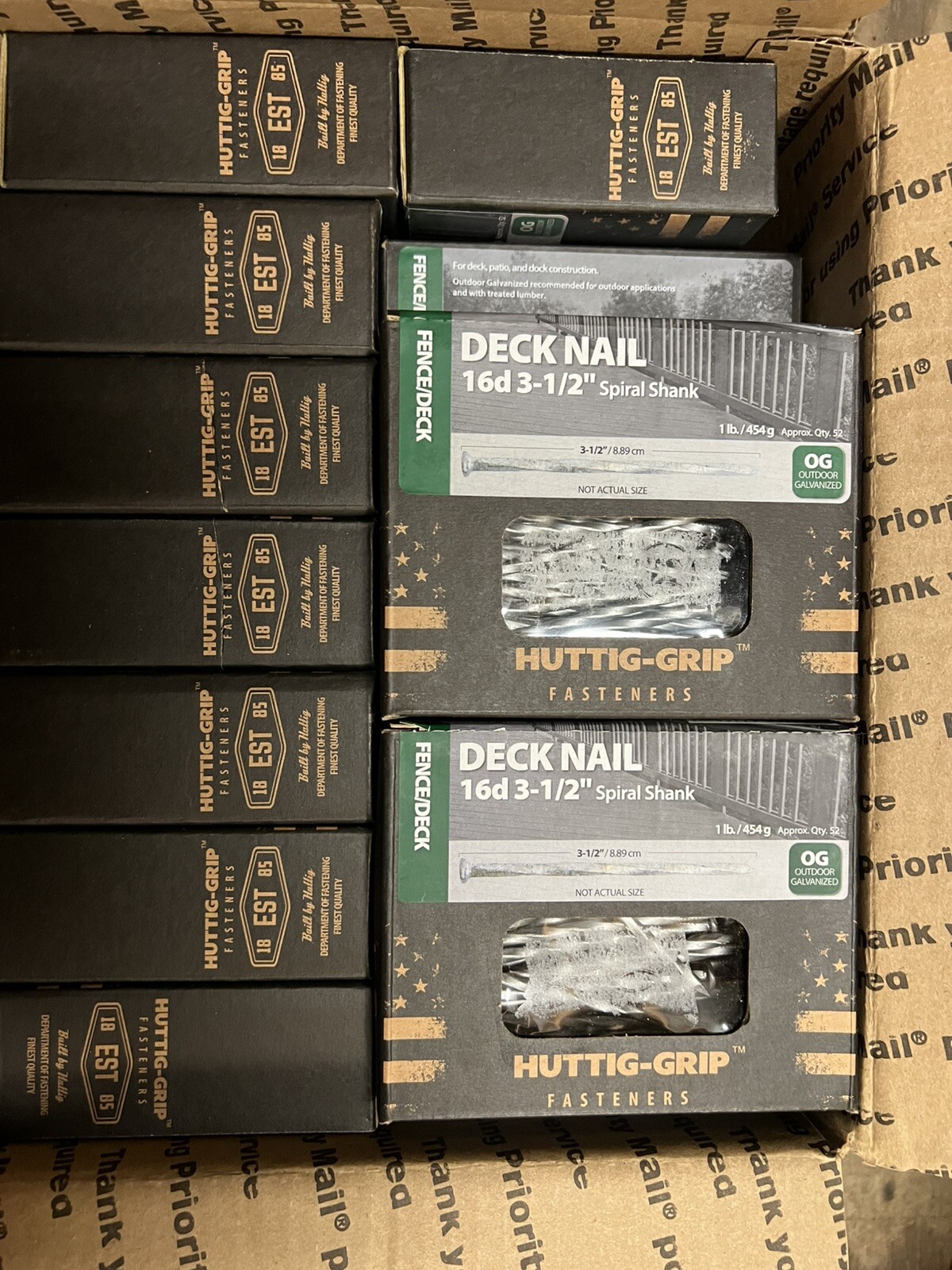 16 Boxes Patio/Deck Nails 16D 3-1/2" Spiral Shank Galvanized | eBay