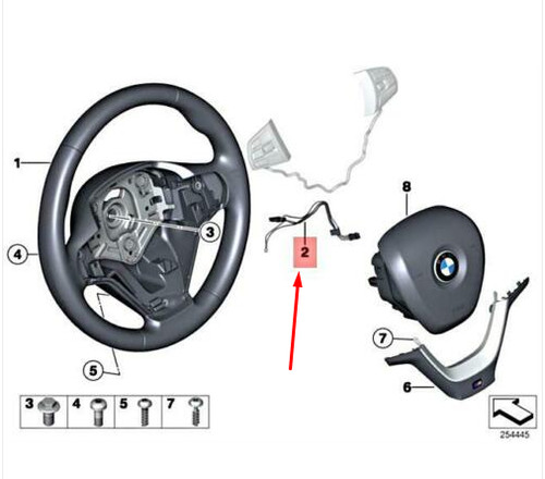 NEU BMW F25 F26 F15 F16 LENKRADVERBINDUNGSLINIE 32306798539 11-17 ...