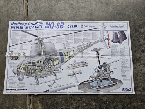 Flightglobal Aircraft Cutaway Poster Northrup Grumman Fire Scout MQ-88 ...
