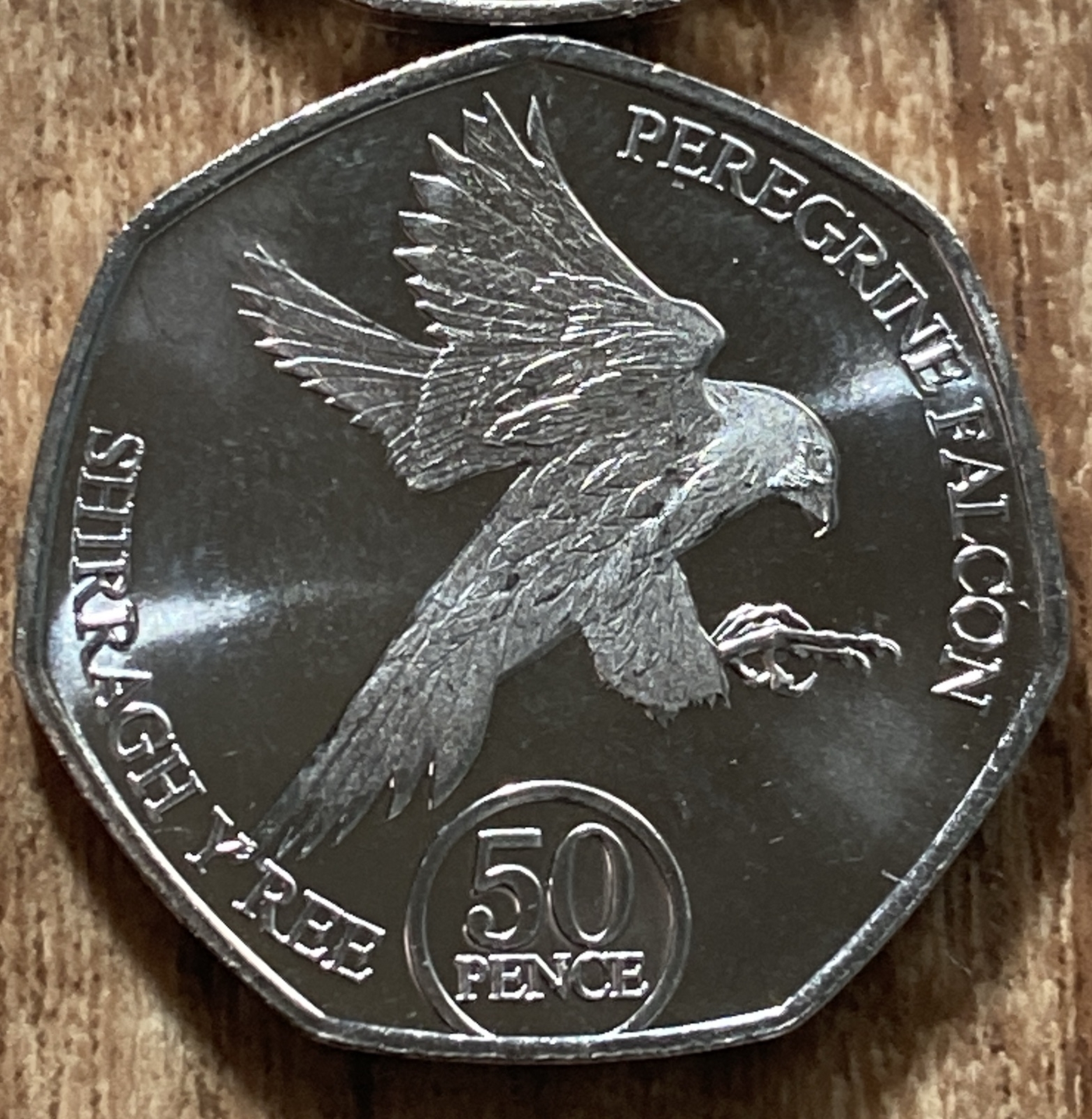 Peregrine Falcon 50p + Mountain Hare 🐇 Diamond Finish Unc X2 Coins IOM ...