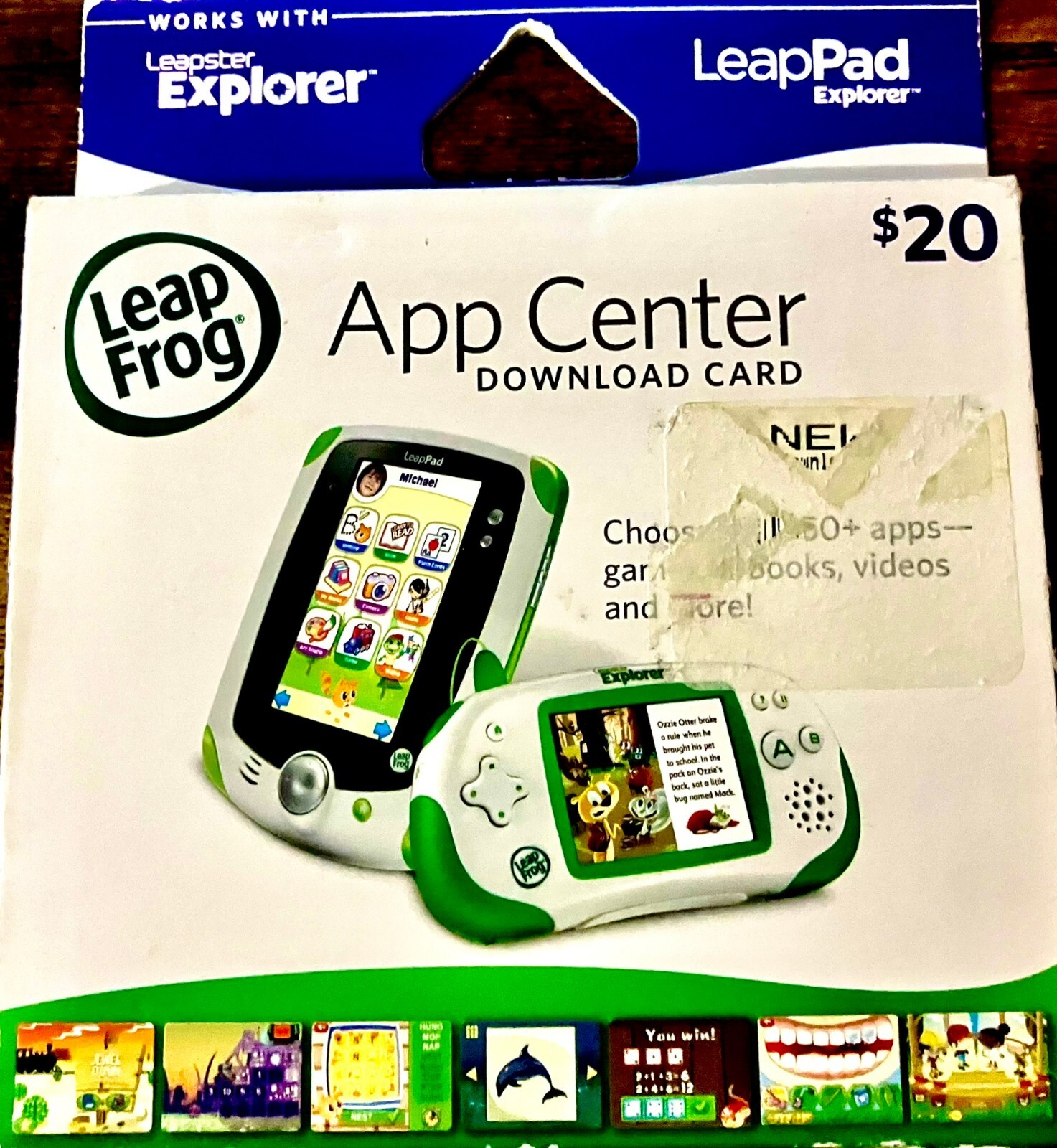 LeapFrog App Center Download Card $20 Value Leapster Explorer LeapPad ...