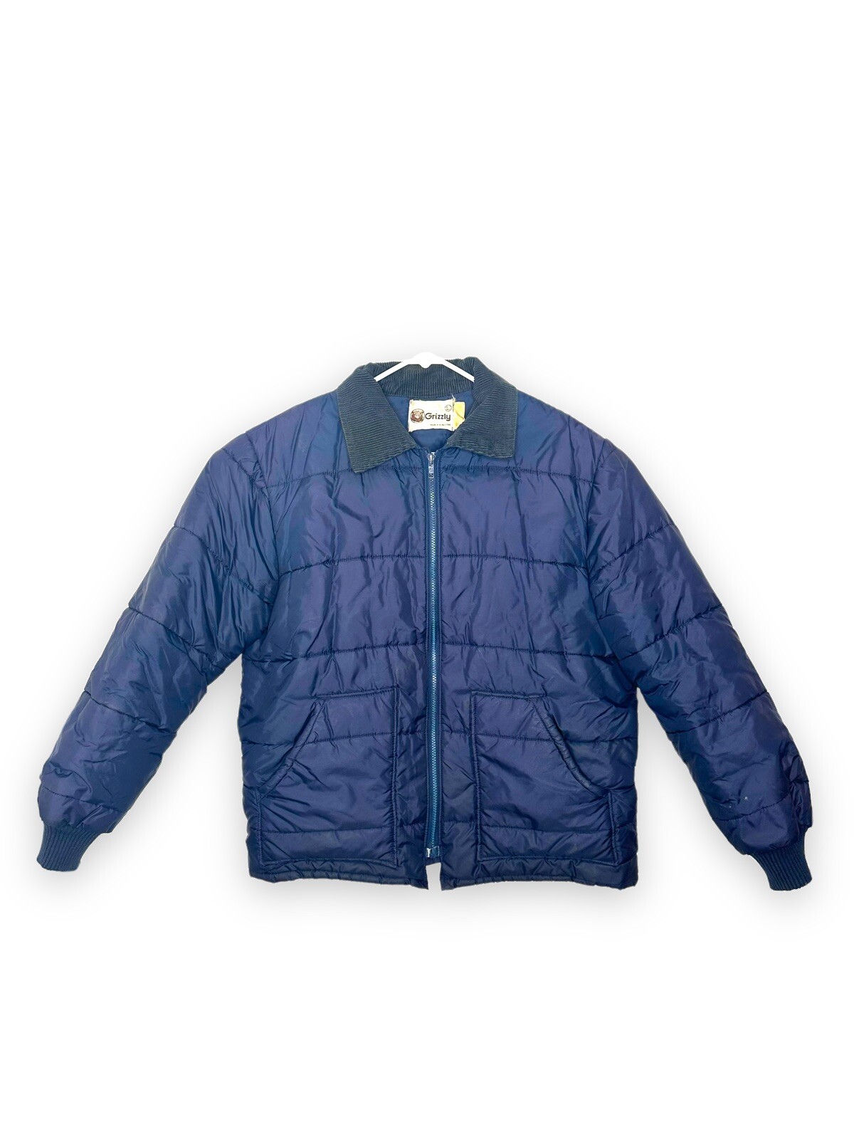 VTG 80s Grizzly Brand Puffer Jacket Rockabilly Hippy … - Gem