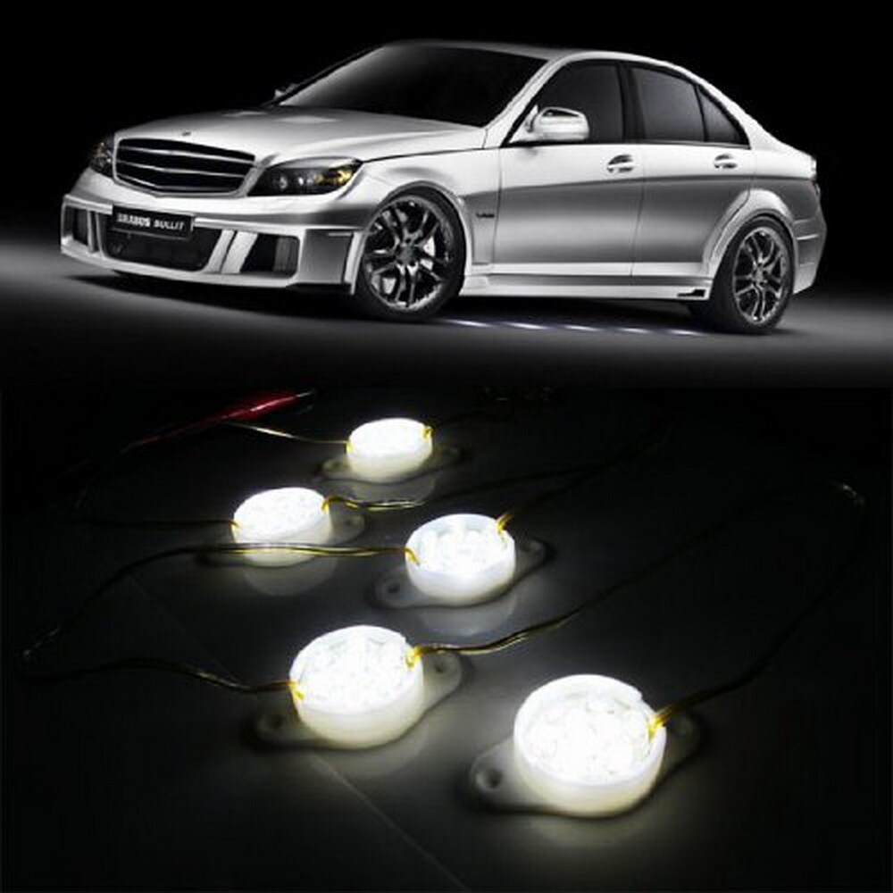 White 95" Brabus Style 45-LED Lights Under Car Puddle Lighting Ground ...