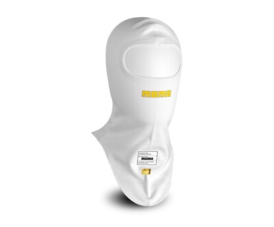 MOMO PRO Fireproof Nomex White Balaclava Open Face FIA 8856-2018 Racing ...