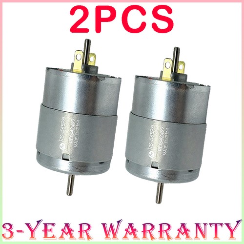 2Pcs RS-365PH 365SH DC 6V-24V 12V 4000RPM Dual Shaft Round Electric ...