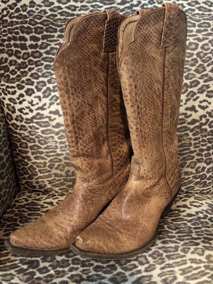 Idyllwind Beautiful Womens 10 M Strut Western TALL Boots Snip TOE SNAKE ...