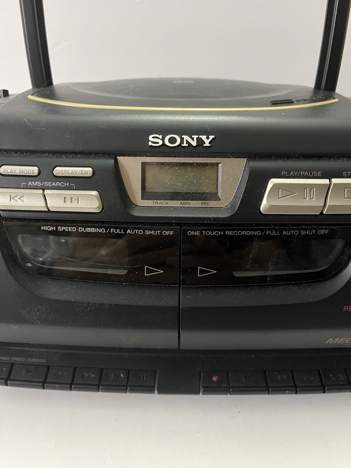 Sony CFD-222 CD Dual Cassette/CD & AM/FM radio Stereo Boombox Missing ...