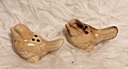 Small Song Bird Salt and Pepper Shakers Pair (2) Beige Bird Petite ...
