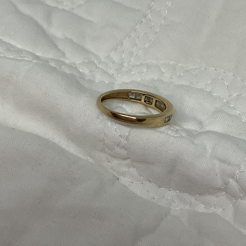 Vintage 9ct Yellow Gold Dress or ETERNITY RING 1.7 grams size L Not ...