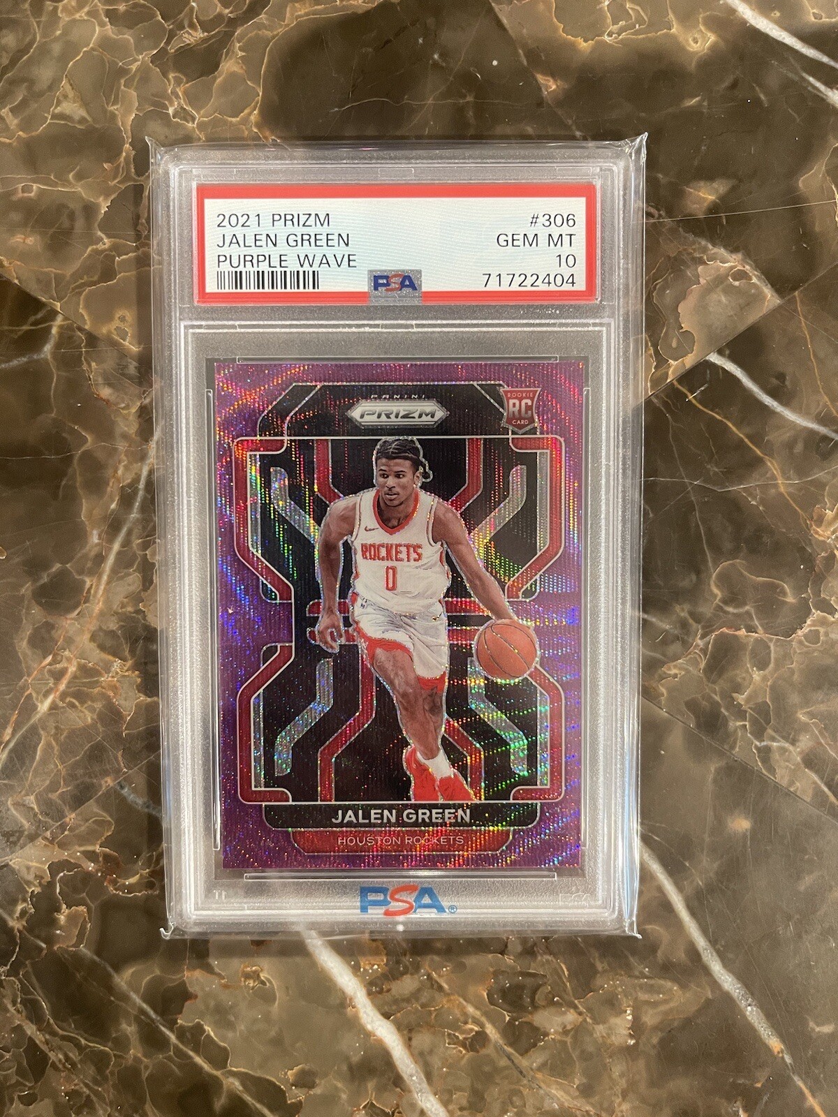 Jalen Green 2021-22 Panini Prizm Purple Wave Rookie RC #306 PSA 10 GEM MINT | eBay