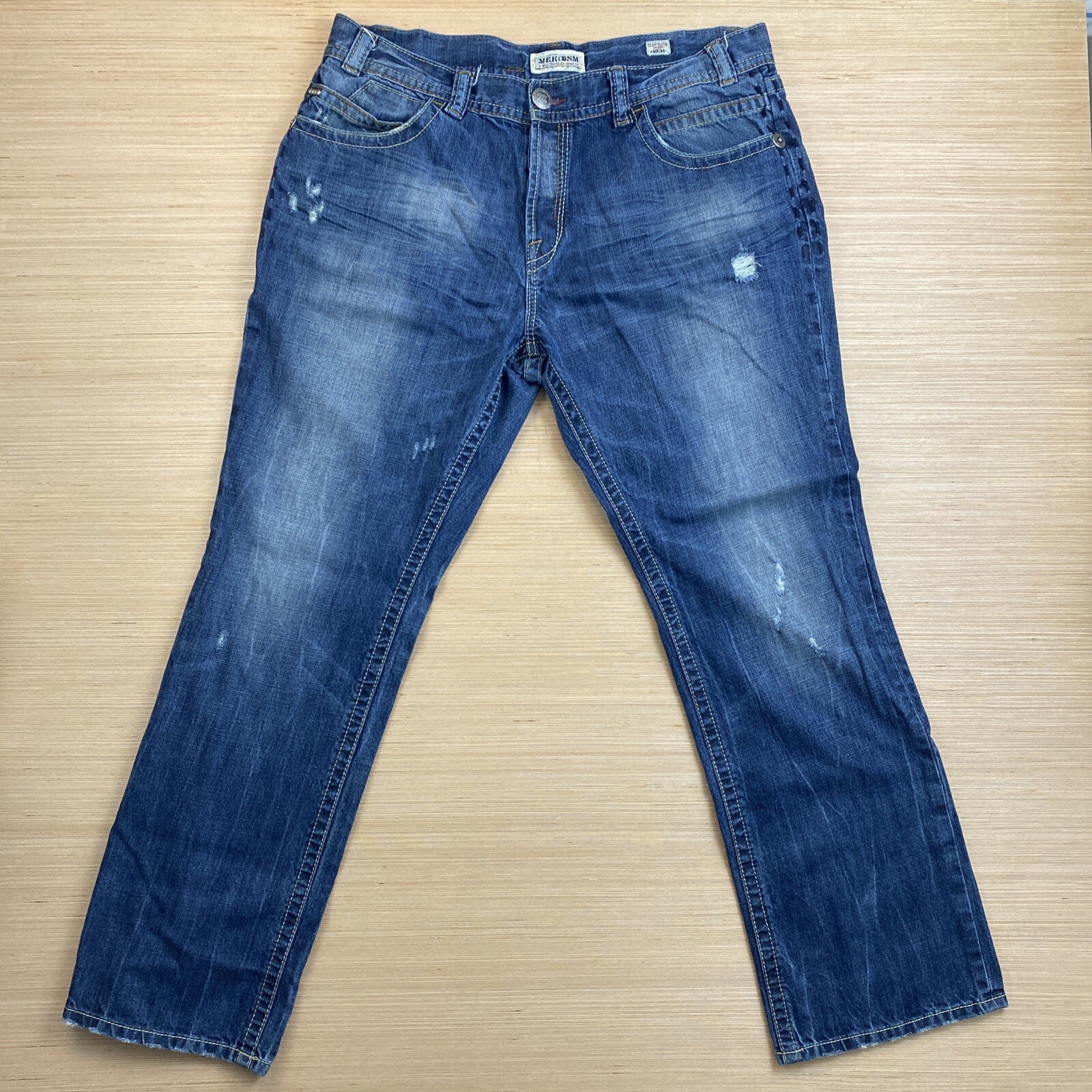 MEK DNM Jeans Men’s Ulan-Bator Straight 40x34 Handcrafted Denim Jeans ...