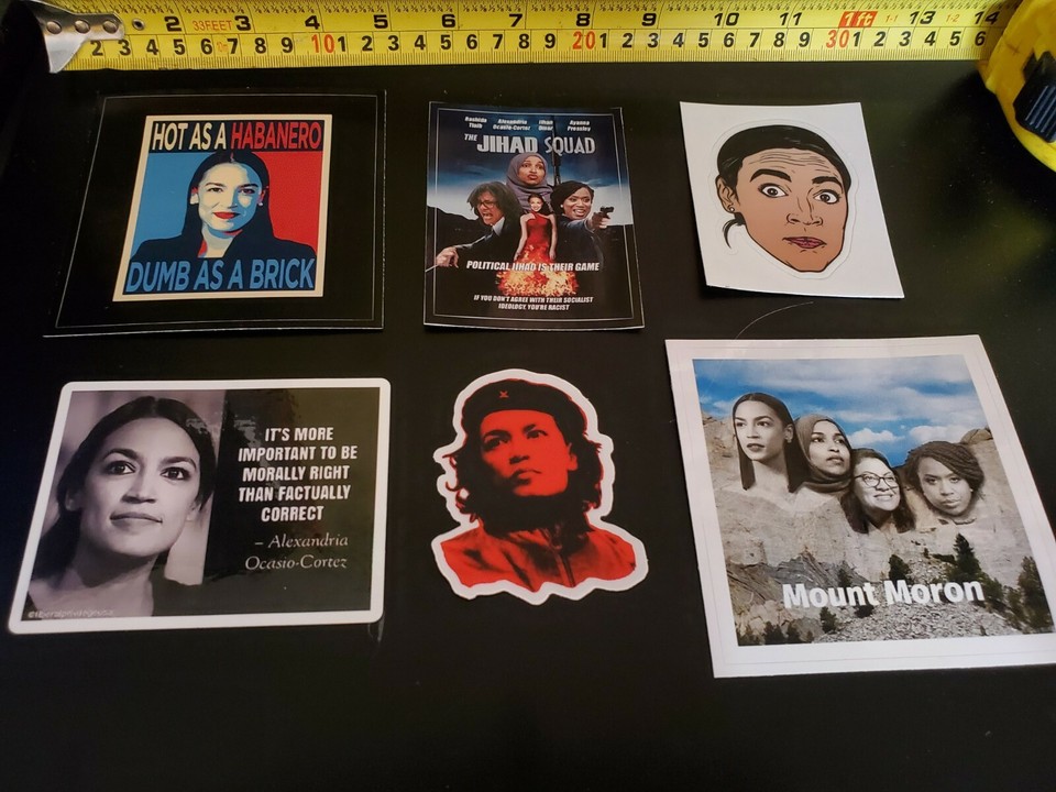 AOC A.O.C. Alexandria Ocasio Cortez Stickers Lot Of 6 Anti Socialism ...
