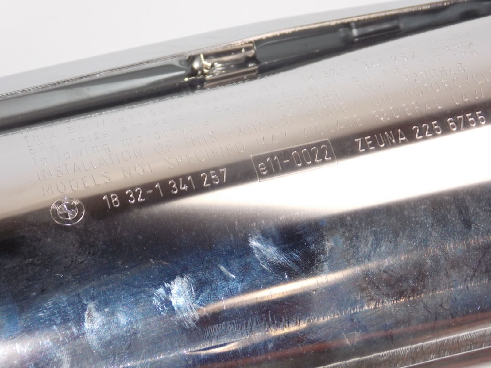 NOS OEM BMW 1994-06 R1100GS EXHAUST MUFFLER PIPE CATALYTIC CATALYST ...