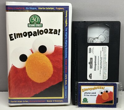 Sesame Street Elmopalooza VHS 1998 Video Tape 30 Years NEW Elmo Phone ...