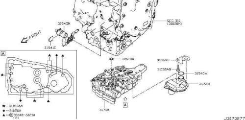 GENUINE OEM RE0F10A JF011E Transmission VB Oil Filter for Nissan (31728 ...