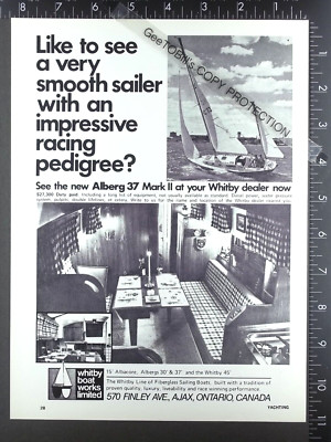 1971 ADVERTISEMENT for Whitby Alberg 37 Mark II sailing yacht boat | eBay