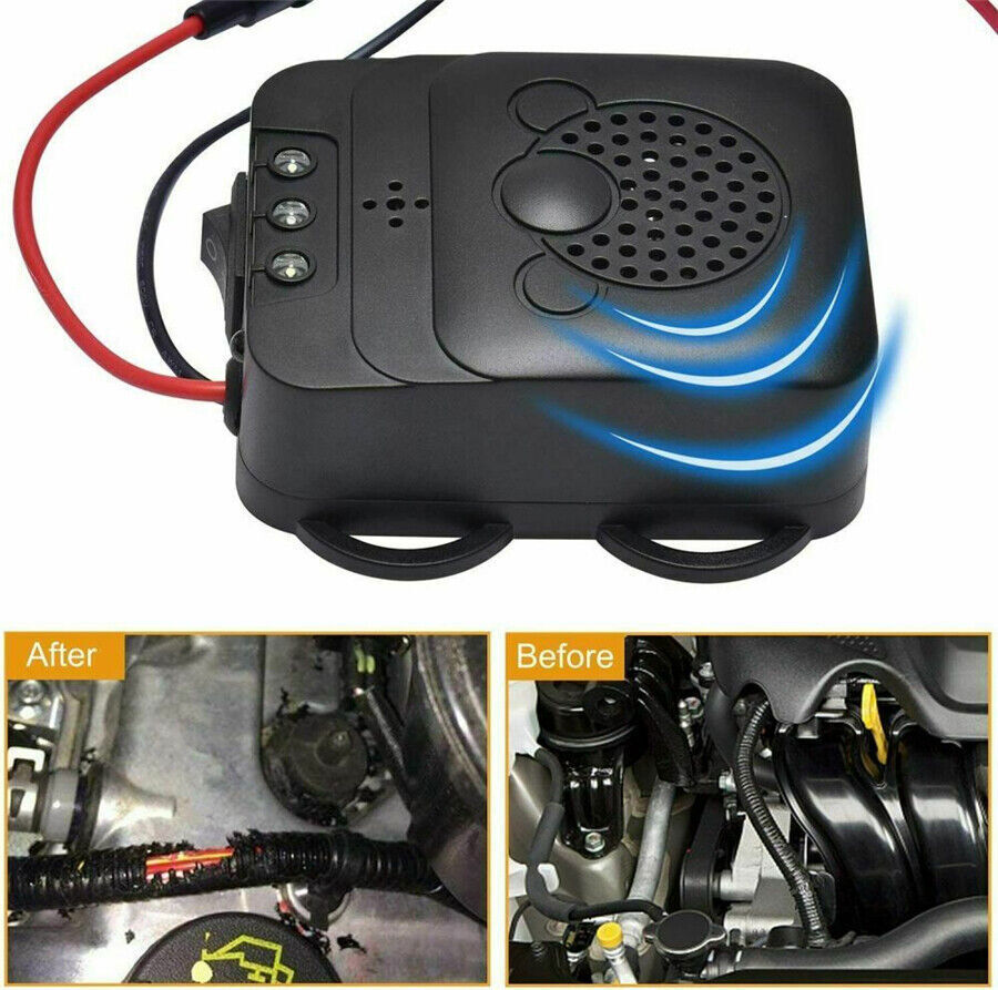 Car Ultrasonic Car Mouse Repeller Repellent Pest Animal Deterrent ...