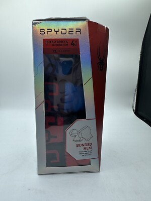 NEW 4 PACK MENS SPYDER BOXER BRIEFS W/ BONDED HEM THIGH GRIP STRETCH ...