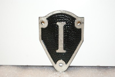 NOS 1920's-1930s Monogram Full Size Motometer Cap Shield Letter I ...