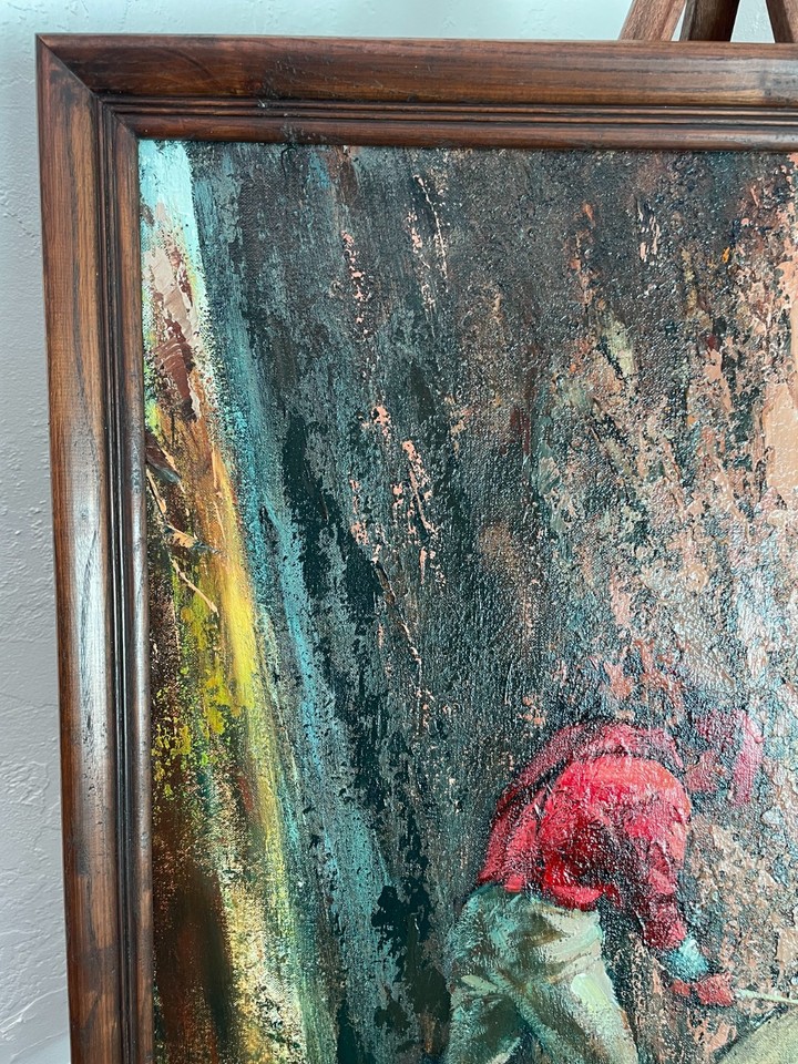 Lyle Tayson Sr. "Trees" Oil on Canvas Painting 18x24 - 1968 Exhibited ...