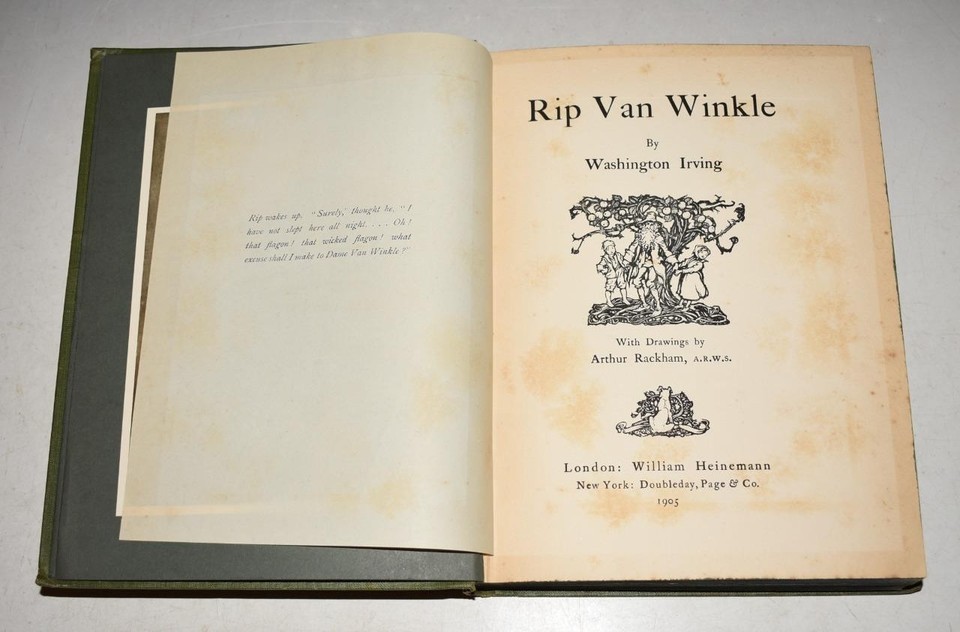 Arthur Rackham Rip Van Winkle Washington Irving Illustrated American ...