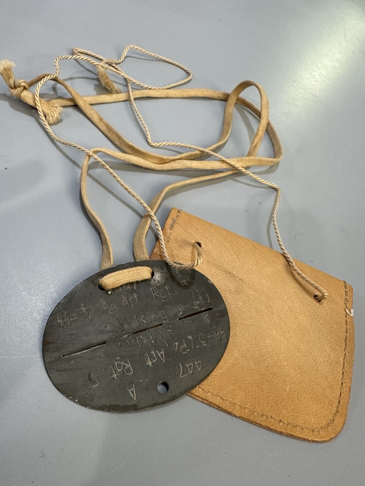WW2 German Dog Tag Wiking Panzer Original With Pouch Rare | eBay