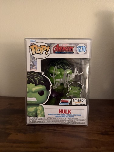 Funko Pop Marvel Avengers Hulk Amazon Exclusive Signed 1270 Signed Lou ...