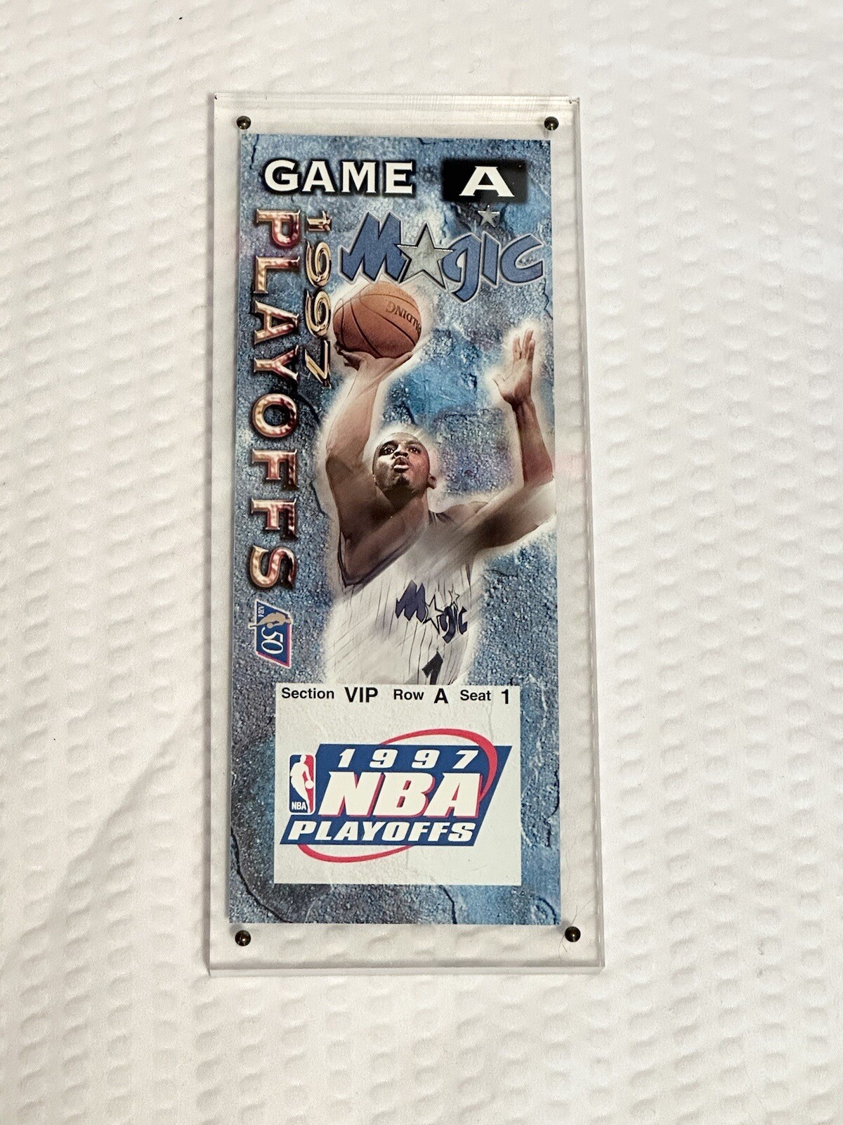 Orlando Magic 1997 NBA Playoffs VIP Commemorative Ticket Game A & Noise ...