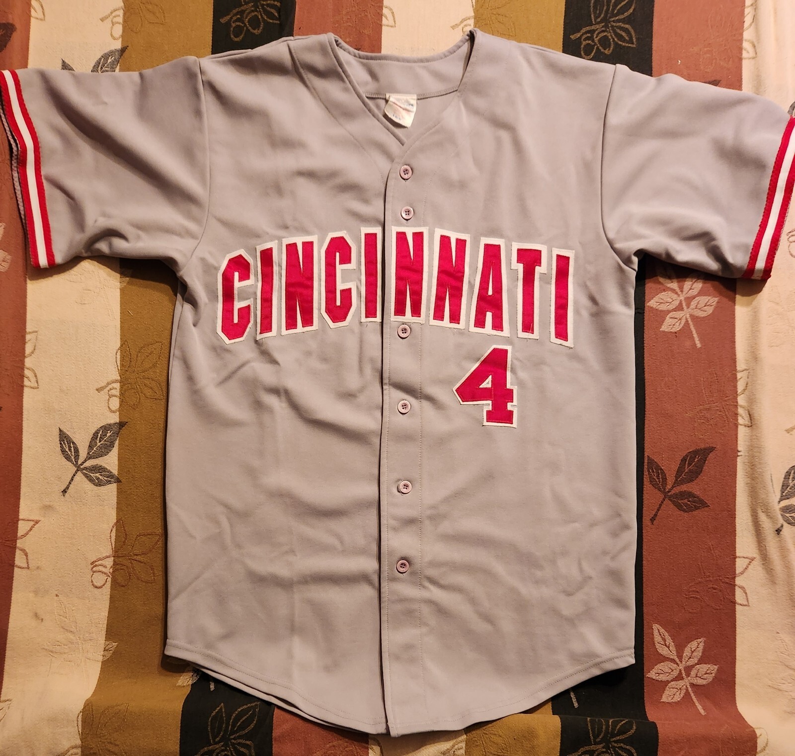 Vintage Cincinnati Reds Jersey Grey Size L #4 | eBay