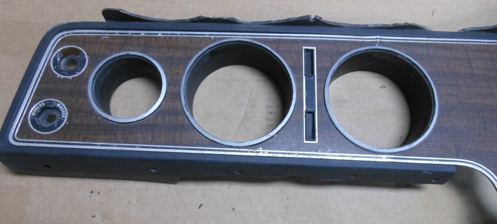 1970 70 AMC AMX WOODGRAIN DASH TRIM OVERLAY BLACK PLASTIC PANEL OEM AC ...