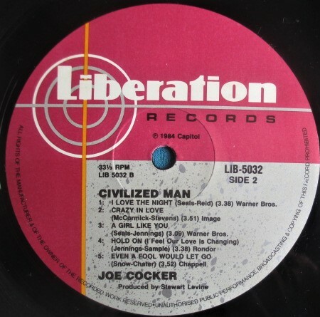 Joe Cocker 1984 Lp -Civilized Man, orig Australian pressing | eBay