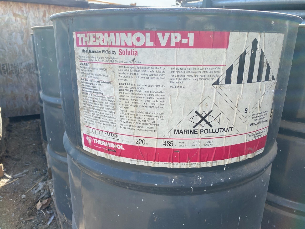 Therminol VP-1 Solutia Heat Transfer Fluid 55 gallons | eBay