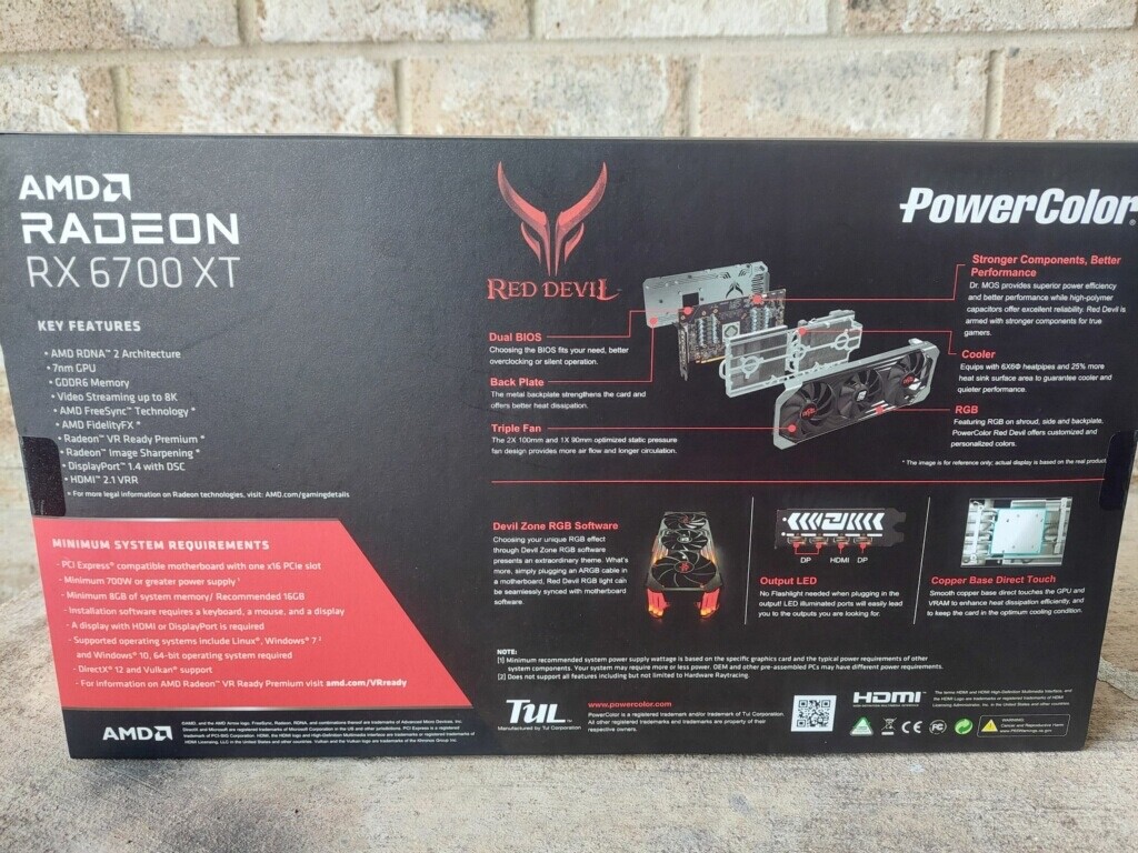 AMD Radeon RX 6700 XT Red Devil Powercolor 12GB GDDR6 Graphics Card | eBay