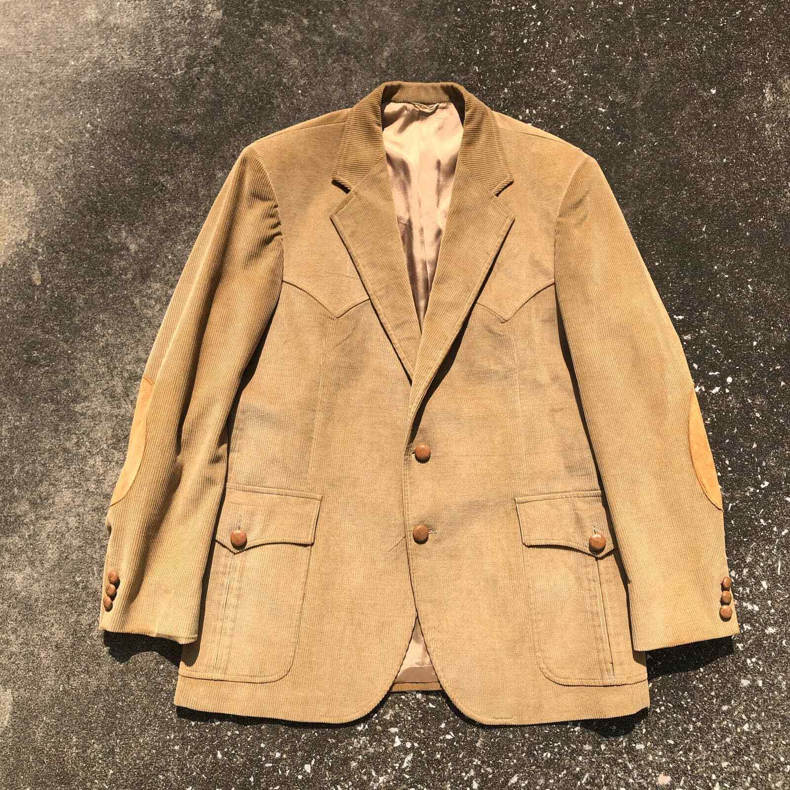Vtg Kenny Rogers Corduroy Jacket 70s 80s Suede Elbow … - Gem