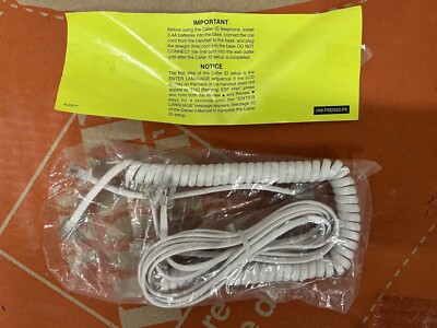 Lot of 2 Southwestern Bell PHONE RECEIVER HANDSET COILED CORDS and LINE ...