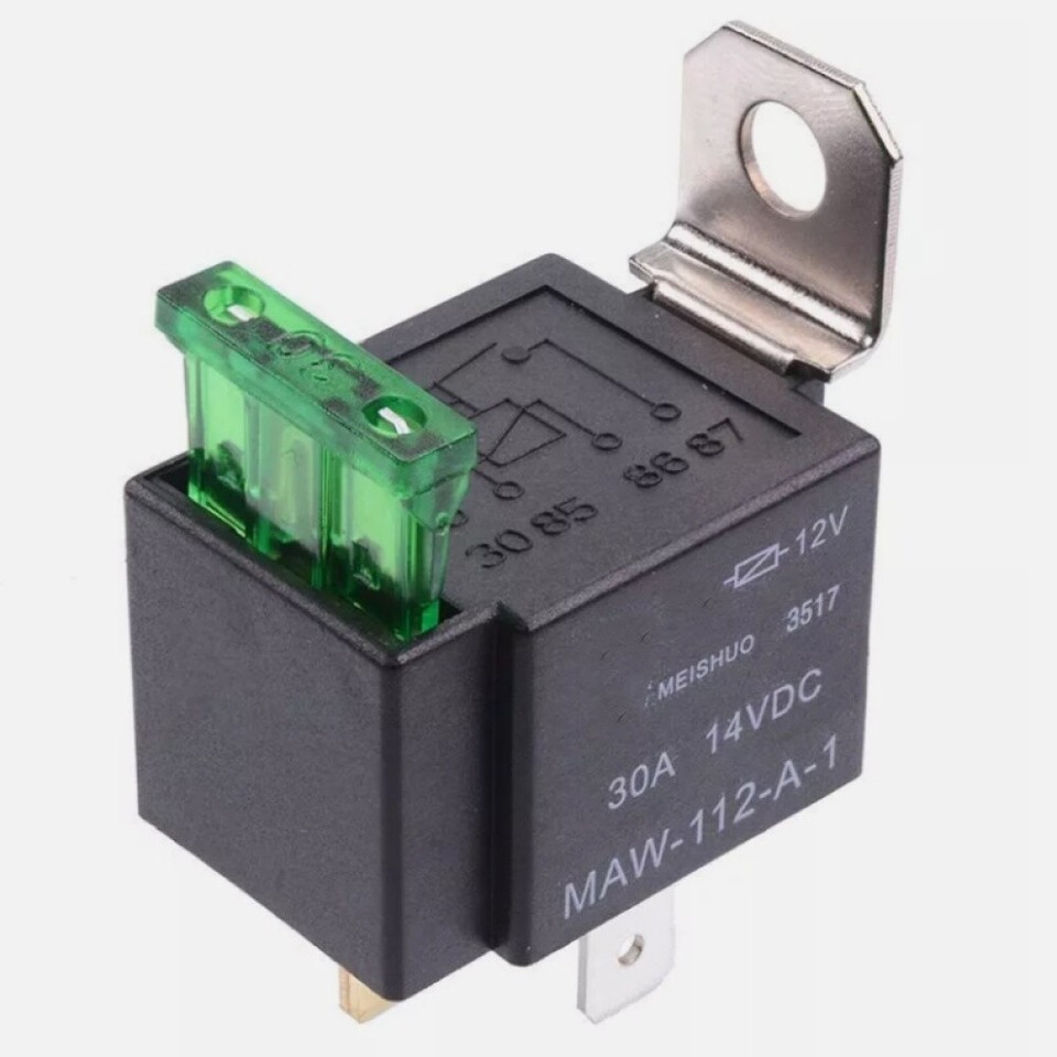 5X 12V Automotive On/Off Fused Relay 30A 4-Pin with Holder Socket | eBay UK